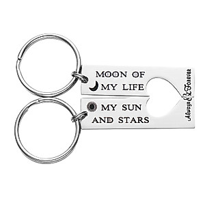LParkin His and Her Keychains Moon of My Life My Sun and Stars Jalan Atthirari Anni Shekh Ma Shieraki Anni
