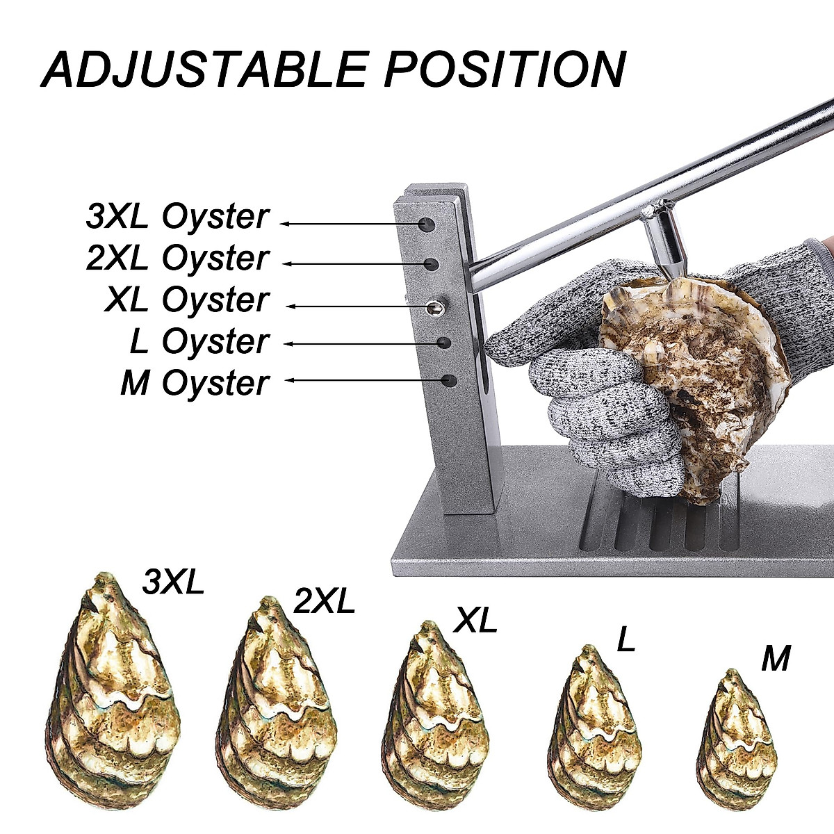 HILAZA Oyster Shucker Machine, Oyster Clam Shucking Tool Set Comercial Oyster Opener Kit