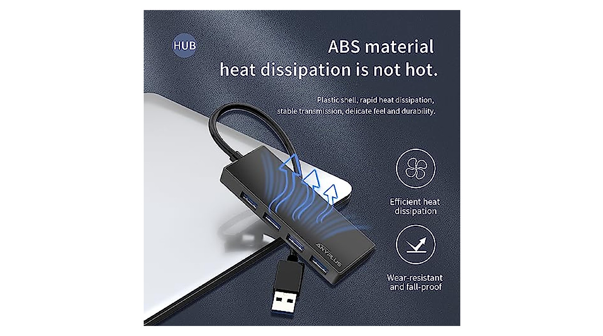 ANYPLUS USB 3.0 Hub - 4 Port Data Expander