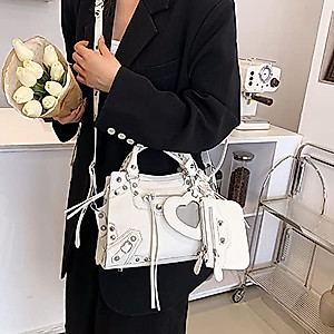 Purses and Handbags Women Bags Soft Tassel Motorcycle Bag Chic PU Leather Stylish Crossbody Shoulder Bag