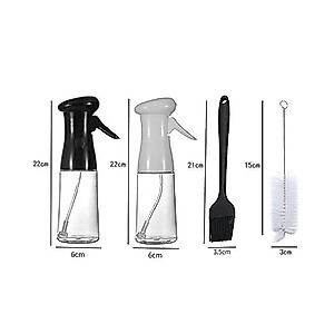 DAVBIR Cooking oil bottle glass oil dispenser barbecue cooking oil olive oil oil controlling bottle kitchen plastic pneumatic fuel injector spray bottle fuel injector spray bottle