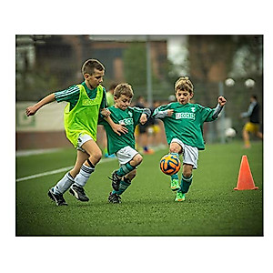Antoyo Pinnies Soccer pinnies for Soccer Mesh Basketball Jerseys Green-XL