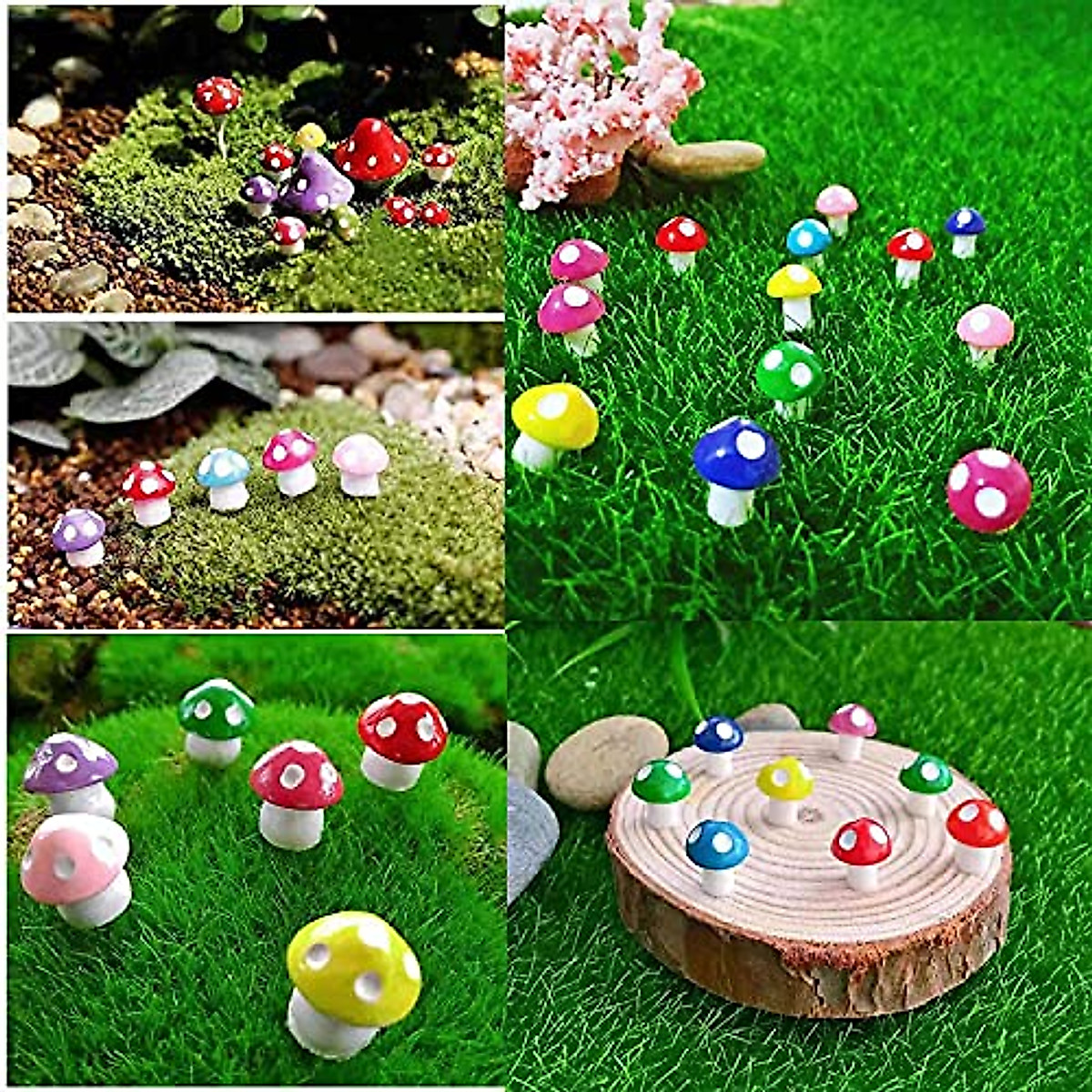104 PCS Miniature Fairy Garden Accessories, Including Fairy Garden Animals, Mini Garden Houses and DIY Fairy Garden Dollhouse Decoration,Miniature Figurines, Micro Landscape Ornaments, Garden DIY Kit