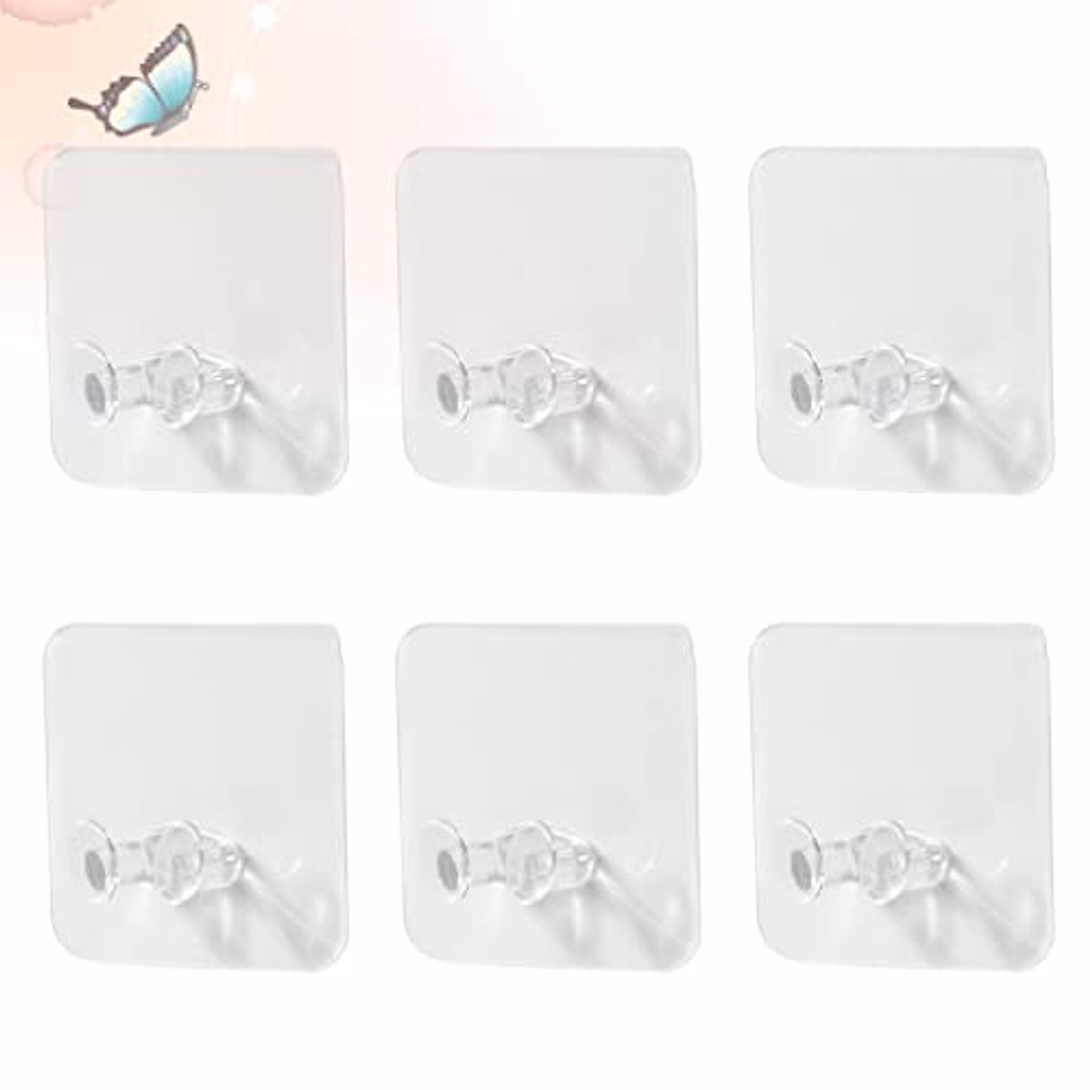 Cabilock Plug Hook Ceiling Hooks 10pcs Strong Multi Transparent Plastic Phone Shaving Razor Towel Hook Sticking Ceiling Hanger Hook for Home Kitchen Ceiling Hook Pasting Hook