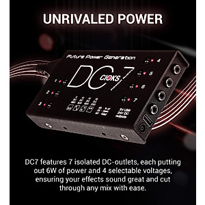 CIOKS DC7 Future Power Generation 9V / 12V / 15V / 18V DC Universal Power Supply with 7 Isolated Outputs and 5V USB Outlet for Effect Pedals