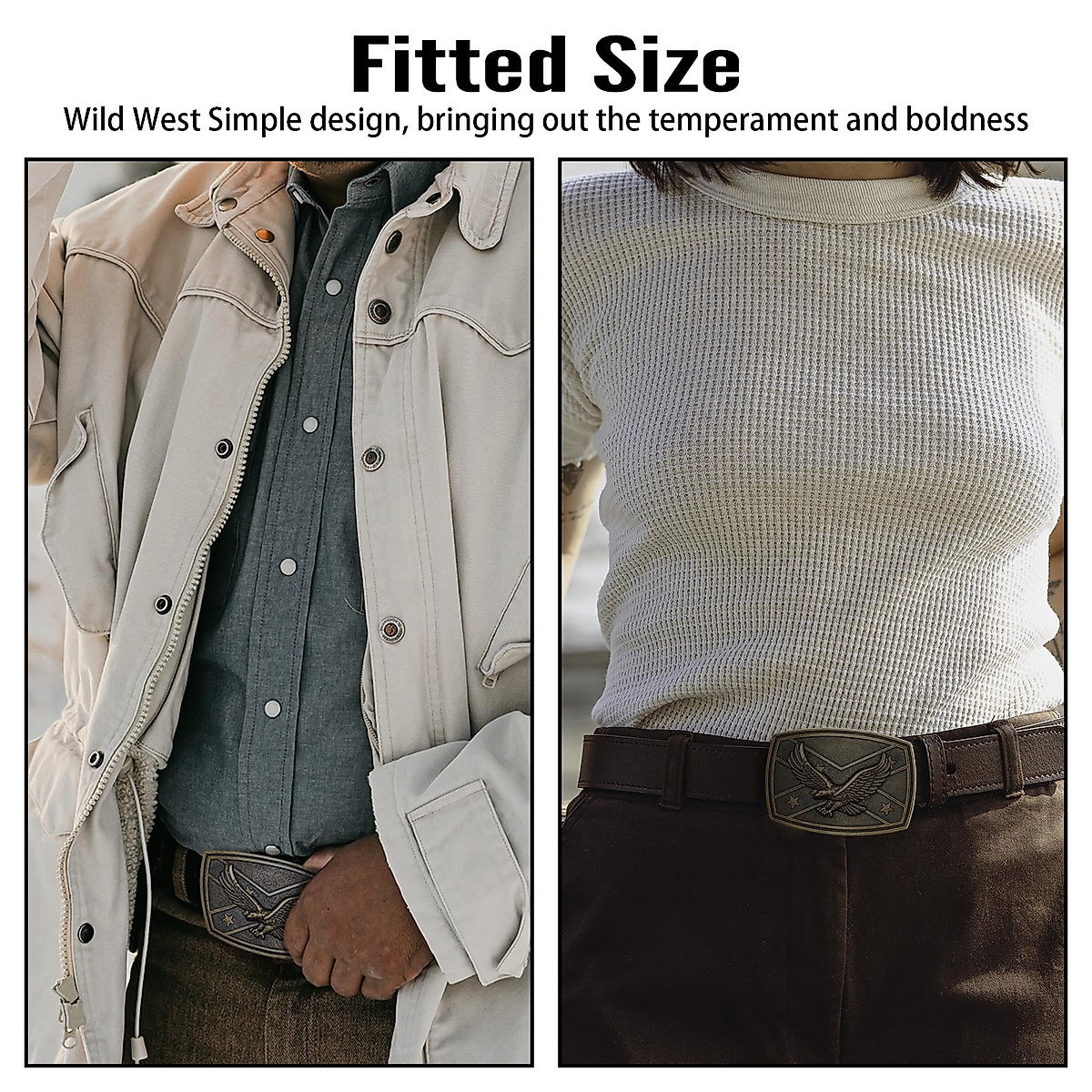 Elilier Belt Buckle Men Western Cowboy, Sturdy, Gifts for Kids/Husband/Teens/Men, For Cowboy Rodeo, Western Party