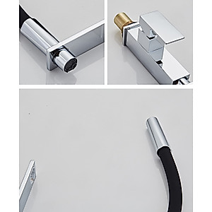 Kitchen Faucet Single Handle High Arc Kitchen Sink Faucet Deck Mounted Hot and Cold Water Kitchen Faucets Commercial Modern Brass Sink Taps Chrome Black Heavy Duty