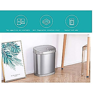 WPYYI Double Classification Sensor Trash Can Smart Stainless Steel Can Auto Sealing Cover Garbage Classification Bins 30/42L ( Size : 30L )