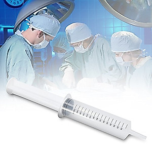 150ml Measuring Syringe Large Plastic Feeding Syringe Measuring Syringe for Measuring Hydroponic Nutrient and Solution Preparation