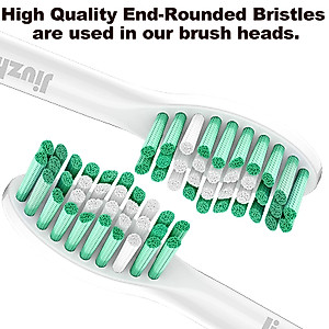 Jiuzhoudeal Replacement Toothbrush Heads for Philips Sonicare E-Series, Compatible with Sonicare Essence, Elite, Advance, CleanCare Screw-on Electric Toothbrush HX7022/66, 6 Pack