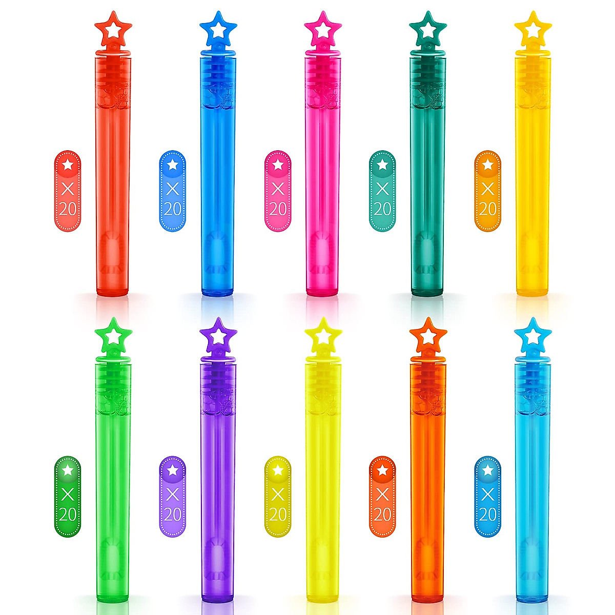 200 Pieces Mini Bubble Wands, Party Favors Assortment Toys for Kids,Themed Birthday, Halloween, Goodie Bags, Carnival Prizes, Wedding, Bubble Maker Outdoor Gifts for Girls & Boys