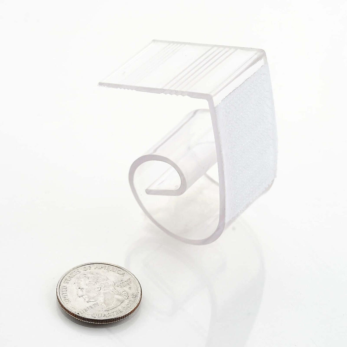 TABLECLOTHSFACTORY 12 PCS Adjustable Clear Plastic Large Table Skirt Clips for Kitchen Dining Catering Wedding Party Decorations - 1.2"