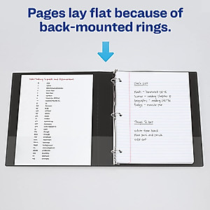 Avery 06400 Durable Binder, 1-Inch Round Rings, 8.5 x 14 Legal Size, Black, 1/EA