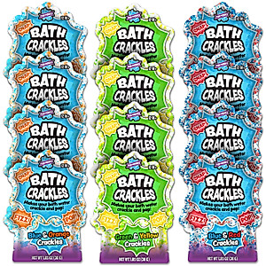 Tub Works® Bath Crackles Bath Toy, Variety 12 Pack | Nontoxic & Fragrance-Free | Makes Bath Water Crackle & Pop for a Unique Kids Bath | Swirl Water for Fizzy Fun | Sensory Kids & Toddler Bath Toys