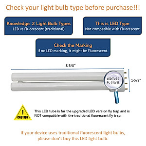 Awoco Replacement LED Tube PL-18L 5 W LED UV Light Bulb for Wall Mount Sticky Fly Trap Lamp FT-1C18-LED (PL-18L)