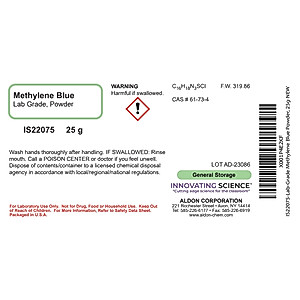 ALDON Innovating Science Lab-Grade Methylene Blue Powder, 25g - The Curated Chemical Collection