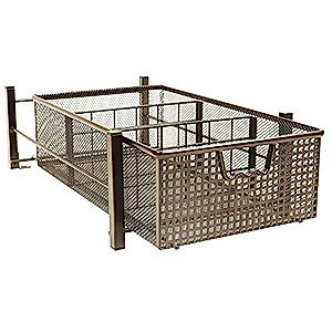 DecoBros Sliding Cabinet Basket Organizer Drawer, Bronze