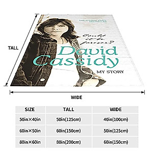 David Cassidy Blanket Flannel Fleece Throw Blankets All Seasons Bed Couch Office Indoor Outdoors