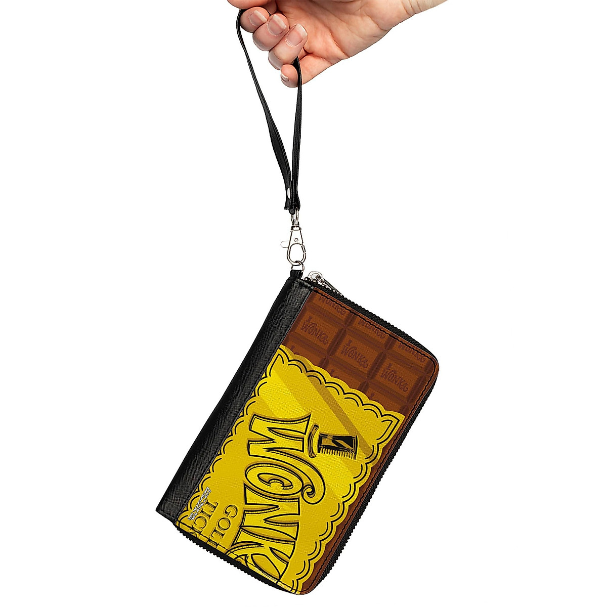 Buckle-Down Movies Wallet, Zip Around, Willy Wonka and the Chocolate Factory Golden Ticket Wonka Bar, Vegan Leather