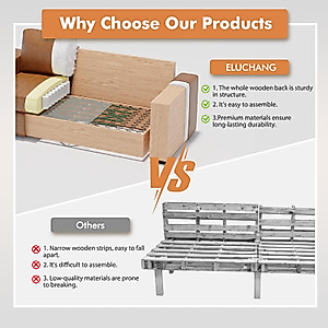 ELUCHANG 85" Faux Leather Sofa Couches, 3 Seater Mid-Century Modern Sofa with Extra Deep Seats,Upholstered Sofa Cushion&Removable Cover,Comfy Sofa Couch for Small Space Living Room Apartment,Brown