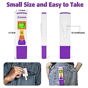 UIUZMAR Digital Water Tester TDS Meter for Drinking Water Filter Water 3 in 1 PPM EC Temp Meter with LCD Display Suitable for Water Quality Testing City Water RO Systems Well Water