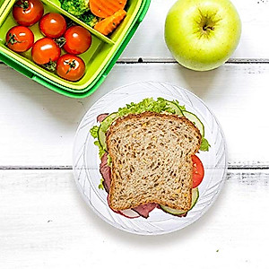 Framo Disposable Clear Plastic Dessert Plates 6 Inch (180 Pack) Microwaveable Small Plastic Plates In Bulk for Parties. Catering. BBQ, Travel