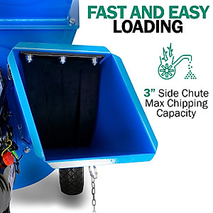 Landworks Wood Chipper 3 in 1 Multi-Function 3" Inch Max Capacity & Earth Auger Power Head Steel 6" Inch x 30" Inch Bit Heavy Duty Electric Cordless Lithium Ion Battery [Bundle Deal]