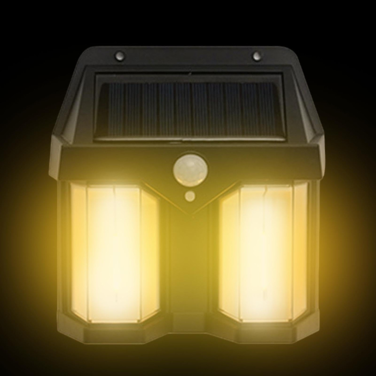 Decorative Solar Tungsten Lamp - Waterproof Solar Wall Sconce with 3 Modes - Motion Sensor Outdoor Light for Porch, Fence, Courtyard