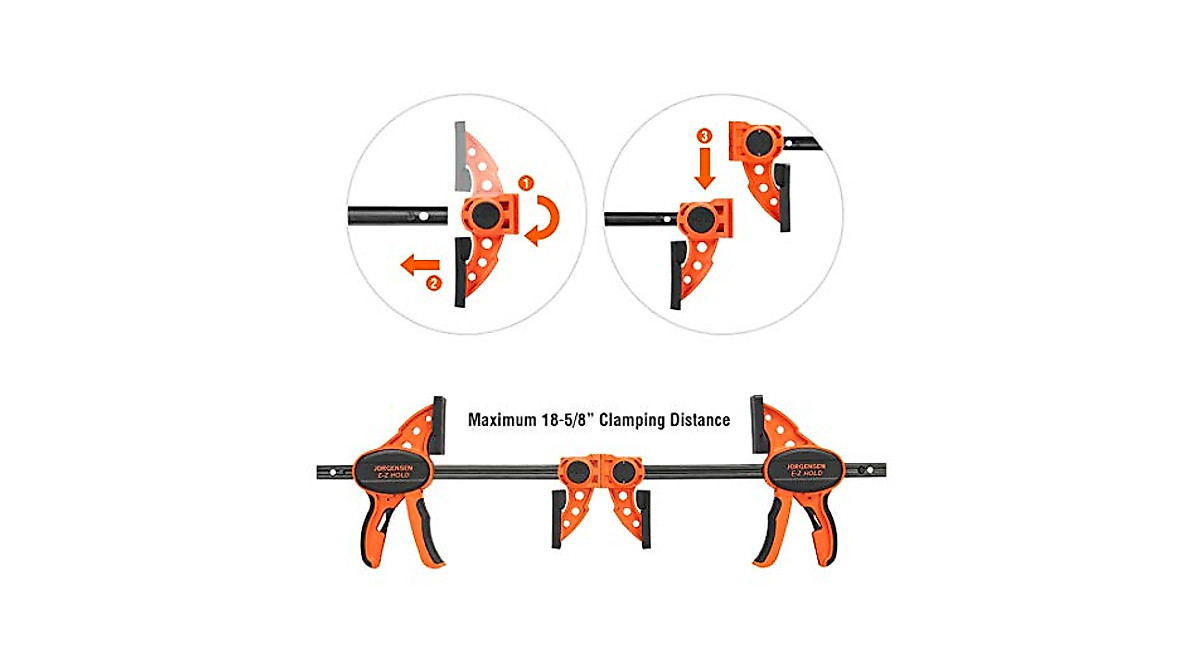 Jorgensen 6" One Hand Clamp - 300 Lbs Clamping Force