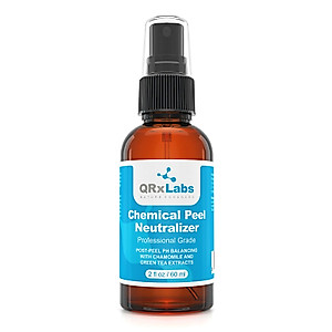 QRxLabs Chemical Peel Neutralizer - Skin pH Balancer for Salicylic, Lactic & Glycolic Acid - Post Peel Spray - 2 Fl Oz Face Neutralizer