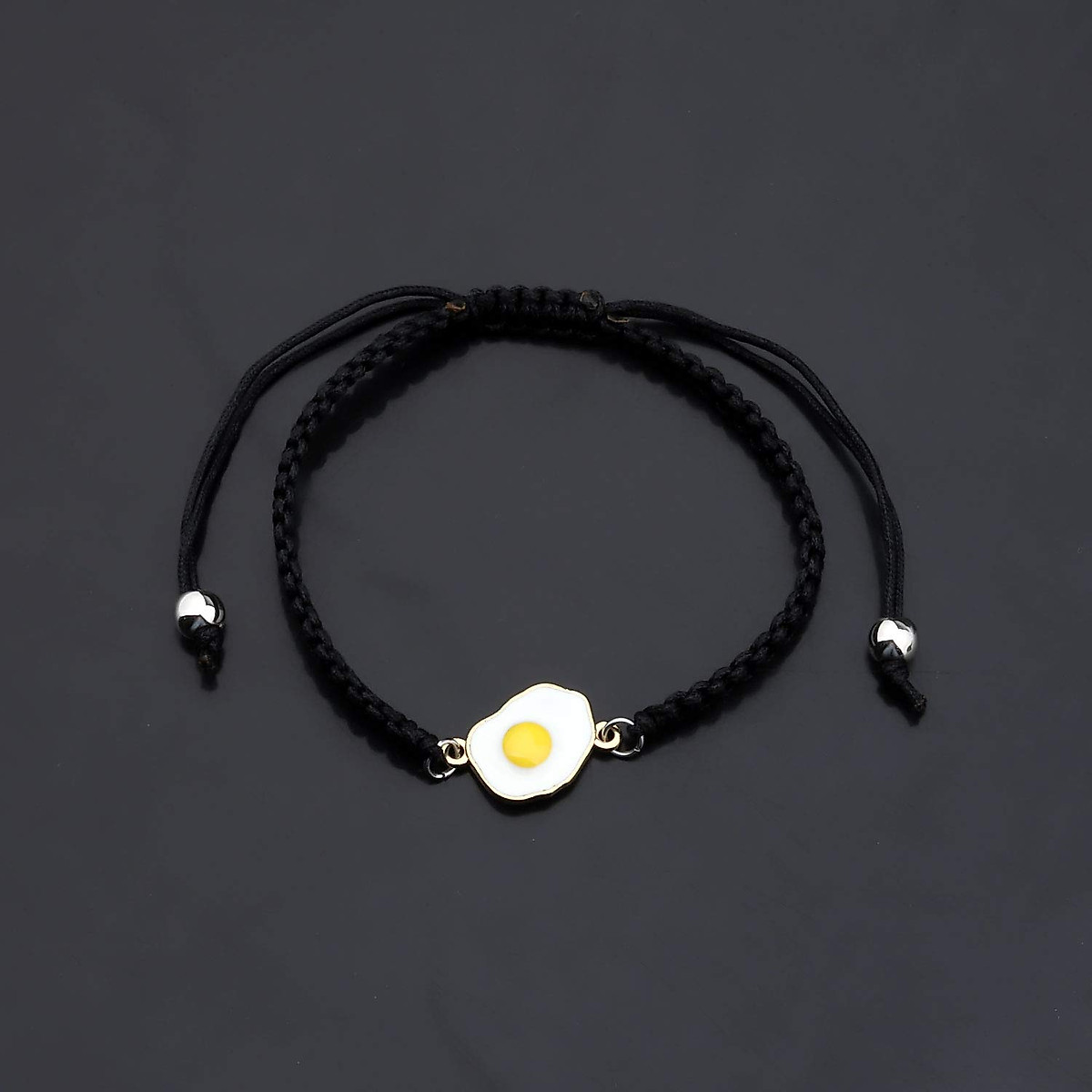 CENWA Egg Jewelry Breakfast Jewelry Egg Pendant Adjustable Bracelet Egg Gift Egg Lover Gift (egg br)