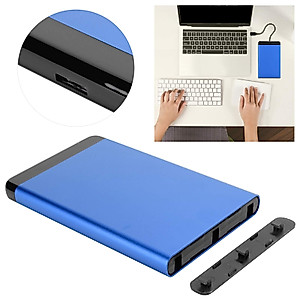 Portable Hard Disk Box, USB3.0 Mobile Hard Disk Box, Aluminum Alloy Disk Box Mobile Hard Disk Box, 2.5in SSD/ SATA Aluminum Alloy Enclosure 8TB for Outdoor Working Laptop