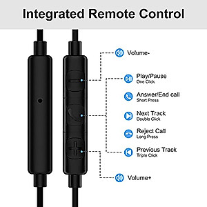 USB C Headphones, ACAGET Wired Earbuds for Galaxy S21 Plus Type C Magnetic Earphones with Mic HiFi Stereo Headset Volume Control Headphone for Samsung S22 S23 Ultra S20 FE A53 Pixel 7 6 iPad Pro Black