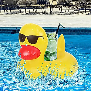 ZITA ELEMENT 9 Pcs Cute 11.5 Inch Girl Doll Float Swimming Pool Floaties Party Ring Inflatable Drink Holder for 11.5" Girl Dolls Pool Float Toys