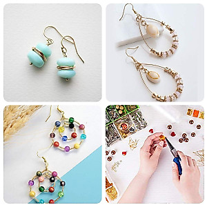 Alexcraft 14k Gold Plated Jump Rings 900PCS 4/6/8/10 mm Gold Jump Rings Strong Gold Open Jump Rings Bulk for Necklace Bracelet Earrings Jewelry Making