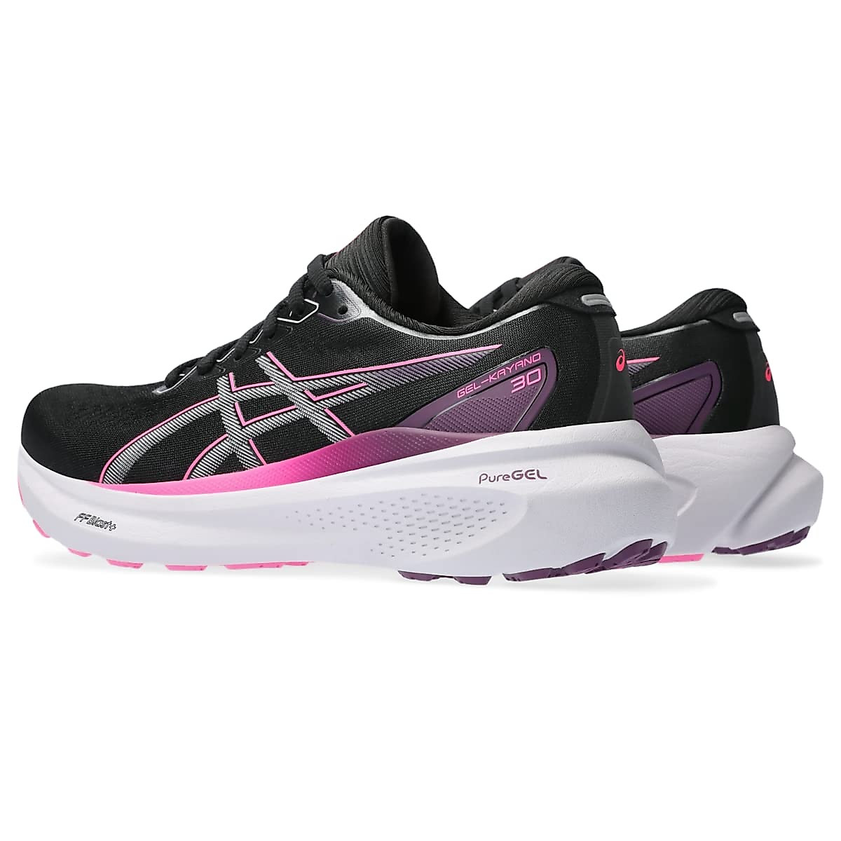 ASICS Women's GEL-KAYANO 30 Running Shoes, 9, BLACK/LILAC HINT