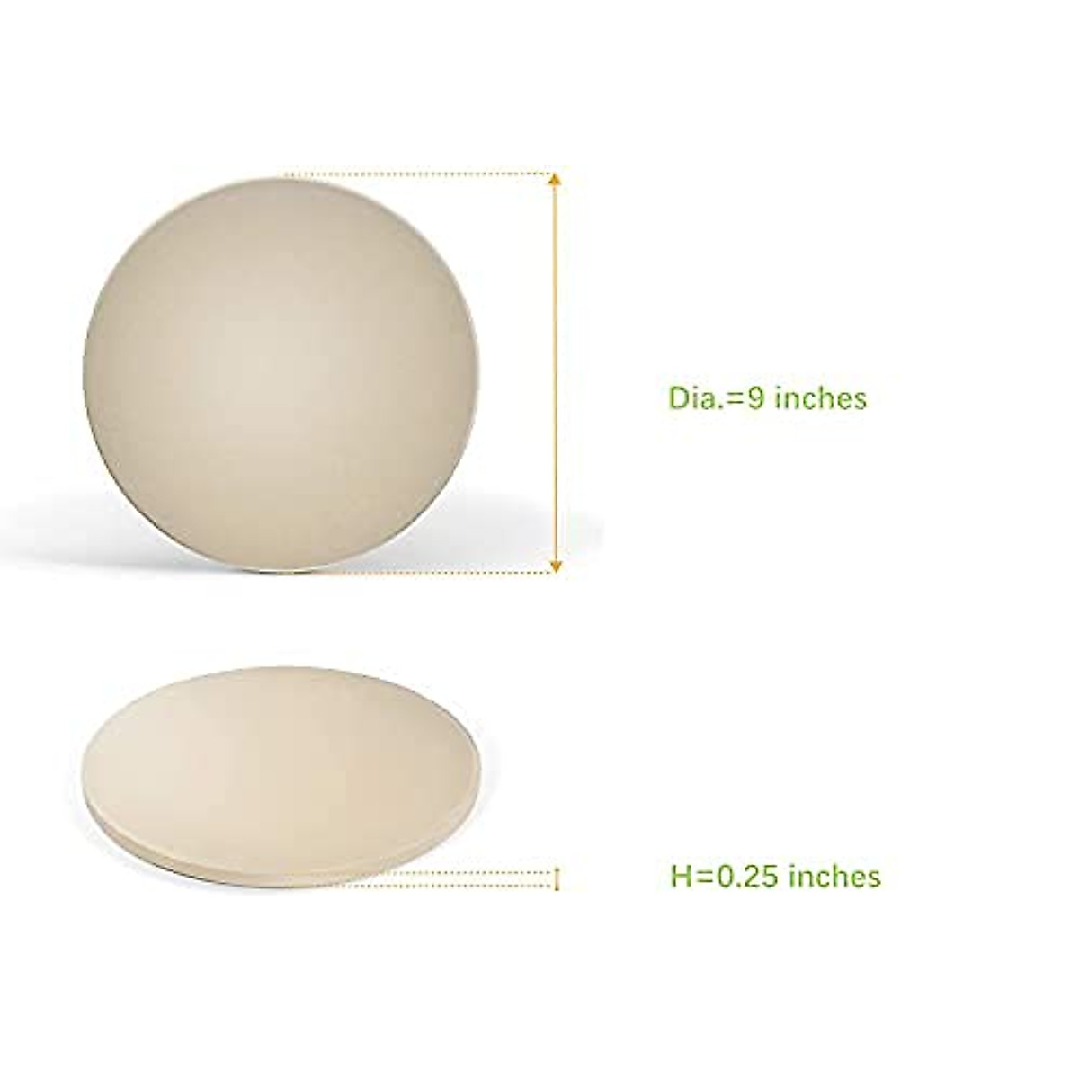 Round 9" Pizza Stone, White