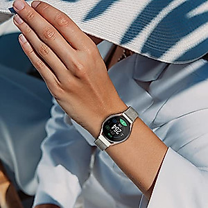 Amzpas Bands for Samsung Galaxy Watch 6 Band 40mm 44mm, Samsung Galaxy Watch 6 Classic Band 43mm 47mm, 20mm Stainless Steel Metal Replacement Strap for Galaxy Watch 6 Bands for Women Men (20mm,