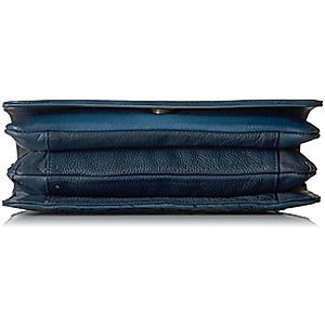 Anna by Anuschka womens Anna Anuschka, Handpainted Leather Medium Saddle Crossbody-love in Paris Cross Body Handbag, Love Paris, One Size US