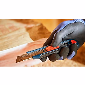 BOSCH H11-12100-1 18mm Snap-Off Utility Knife | Soft Grip, Slider Mechanism, and Integrated Blade Snap