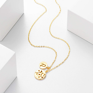 ABDOT Gold Zodiac Necklace for Women 18K Gold Plated Constellation Necklace Astrology Zodiac Star Necklace Birthday Gift for Women Aries Necklace