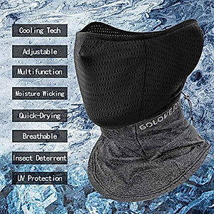 Novawo Reflective Neck Gaiters Adjustable Bandanas UV Protection Balaclavas Headwear Breathable Face Cover for Men Women