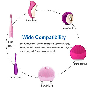 Replacement Charger Cord for LELO Gigi/Gigi 2, Mia, Mona/Mona 2 / Mona Wave, Lna Wave, Ora/Ora 2, Lily/Lily 2, Liv/Liv 2, FOREO Luna Series Facial Cleanser Charger Cable