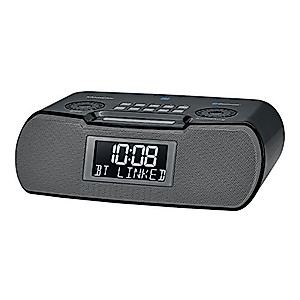 Sangean Compact Bluetooth AM/FM Dual Alarm Clock Radio with Large Easy to Read Backlit LCD Display