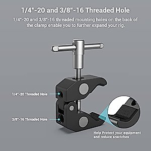 SmallRig Super Clamp w/ 1/4" and 3/8" Thread and 5.8 Inches Adjustable Friction Power Articulating Magic Arm with 1/4" Thread Screw for LCD Monitor/LED Lights - KBUM2730
