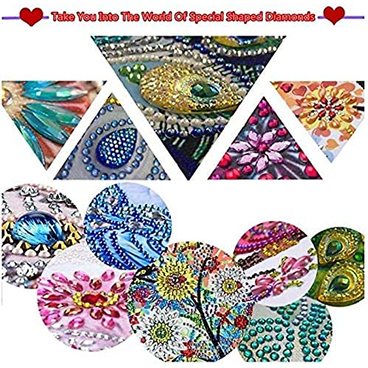 Cat Butterfly Bookmark with Diamond - pigpigboss 2 Pieces Bookmark Diamond Painting Kit Leather Bookmark Diamond Dots Art with Tassel for Student Adult Graduation Gift (21 x 6 cm)