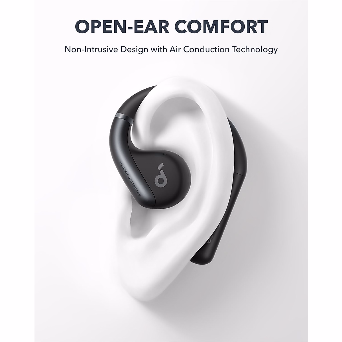 Soundcore by Anker AeroFit Open-Ear Headphones, with Life Q30 Noise Cancelling Headphones, Ultra-Comfort, Snug Fit, Ergonomic Ear Hook, Balanced Sound, IPX7 Waterproof, 42H Playtime, Clear Calls