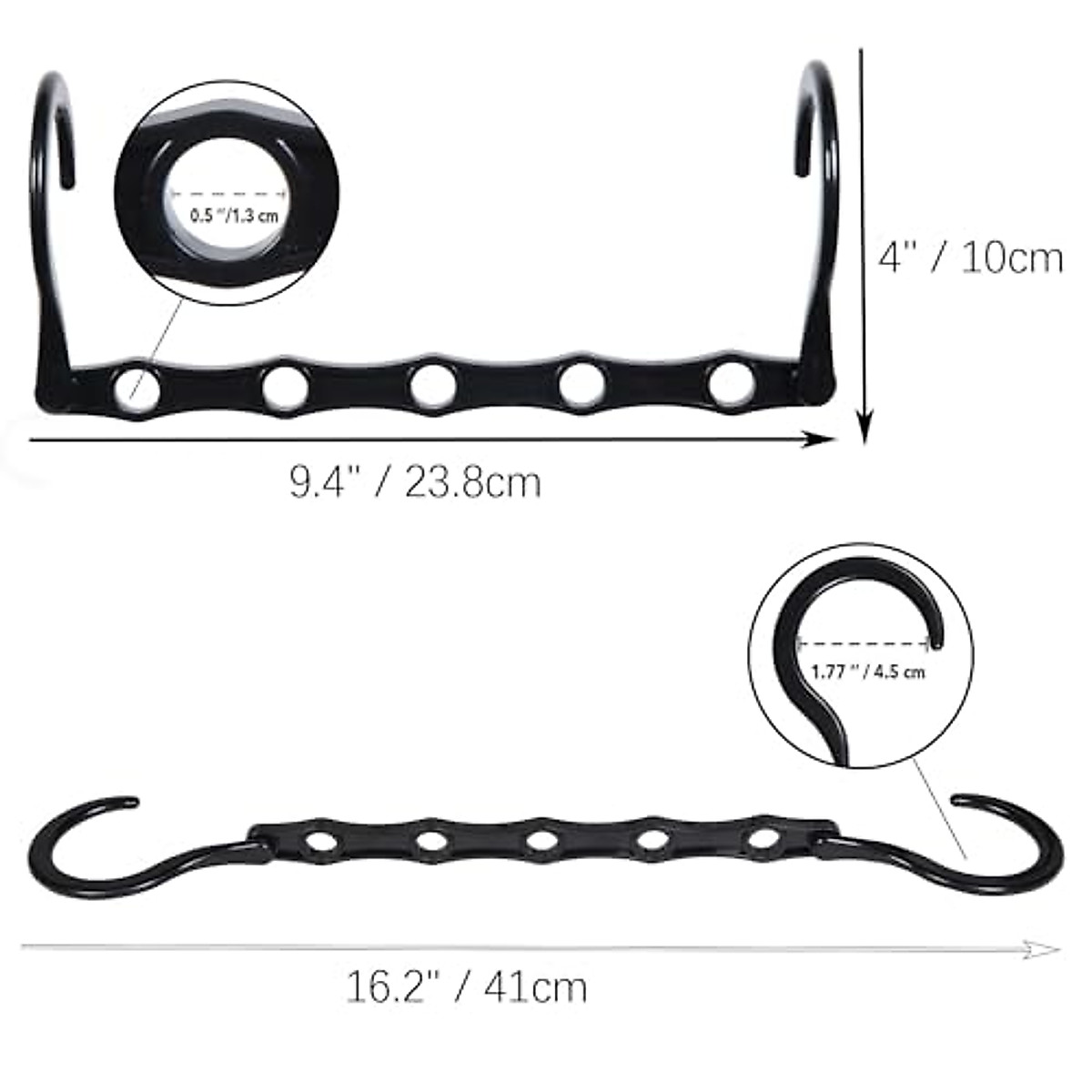 UniqNest Magic Hangers Space Saving 12 Pack, Multifunction Closet Clothes Hanger Organizer and Storage, 5 Holes Closet Space Savers Hanger Stacker for Small Space Organization