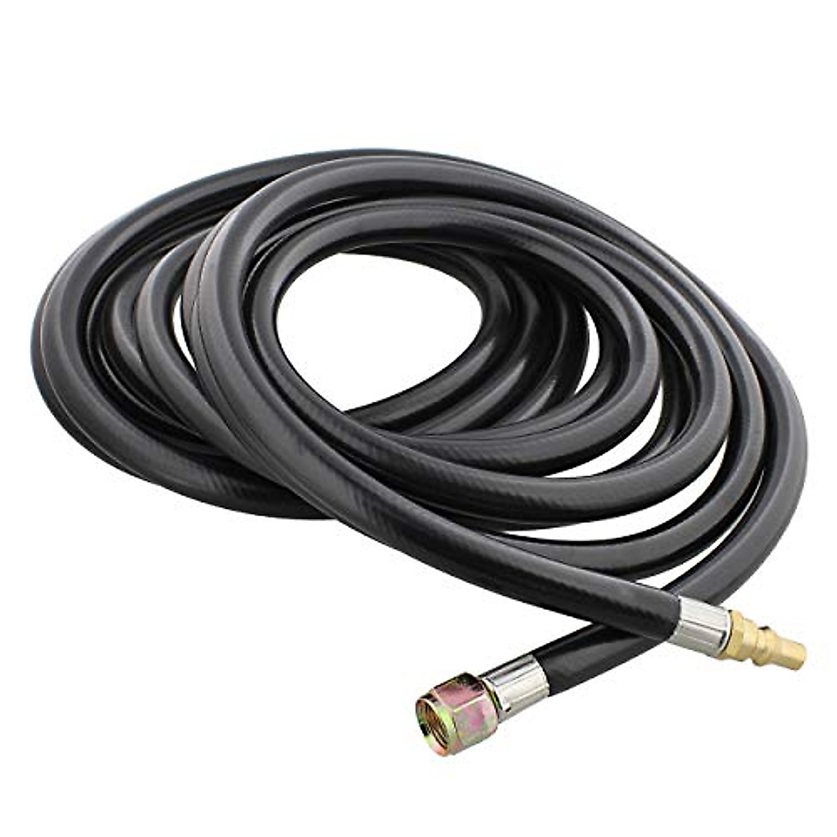 Dumble 18 Feet Low Pressure Propane Quick Connect Hose Extension - 3/8 Inch Female Flare and 1/4 Inch Male Quick Connect for RV, Camper, BBQ Grill, Propane Tank, Heater, and Firepits