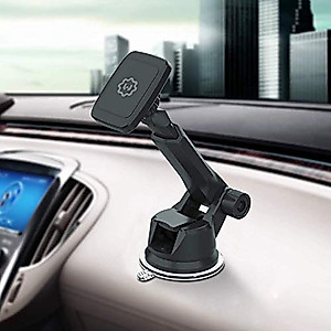 WixGear Universal Magnetic Car Mount Holder, Windshield Mount and Dashboard Mount Holder for Cell Phones and Tablets with Long Arm – (New Version Telescopic Arm)